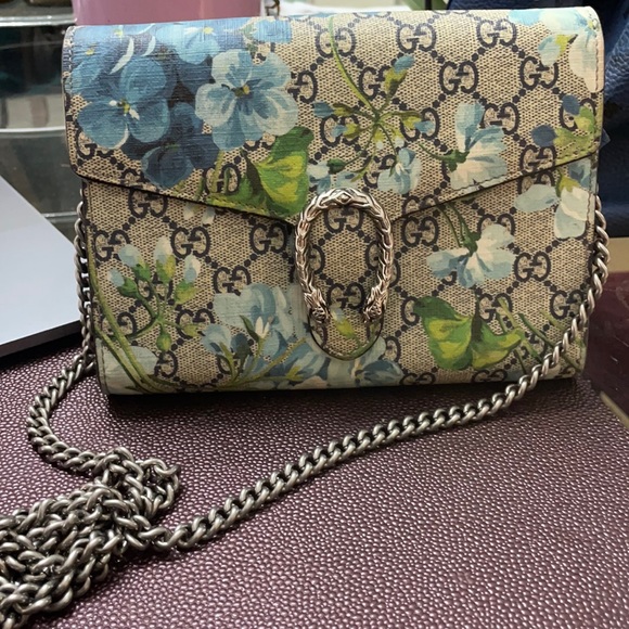 Gucci | Bags | Gucci Dionysus Blue Floral Pursecrossbody Bag | Poshmark